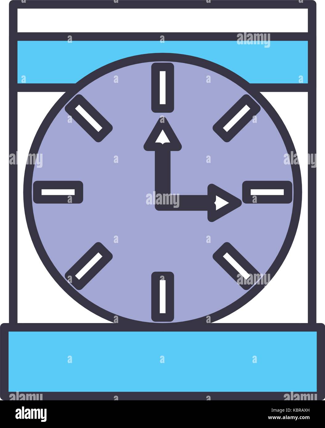 clock icon over white background vector illustration Stock Vector Image ...