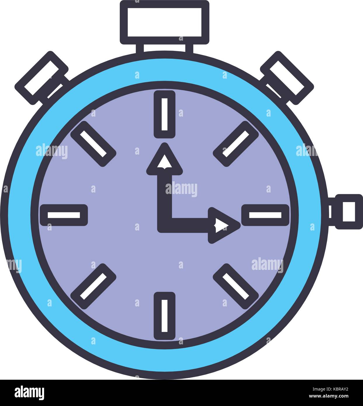 chronometer icon over white background vector illustration Stock Vector ...