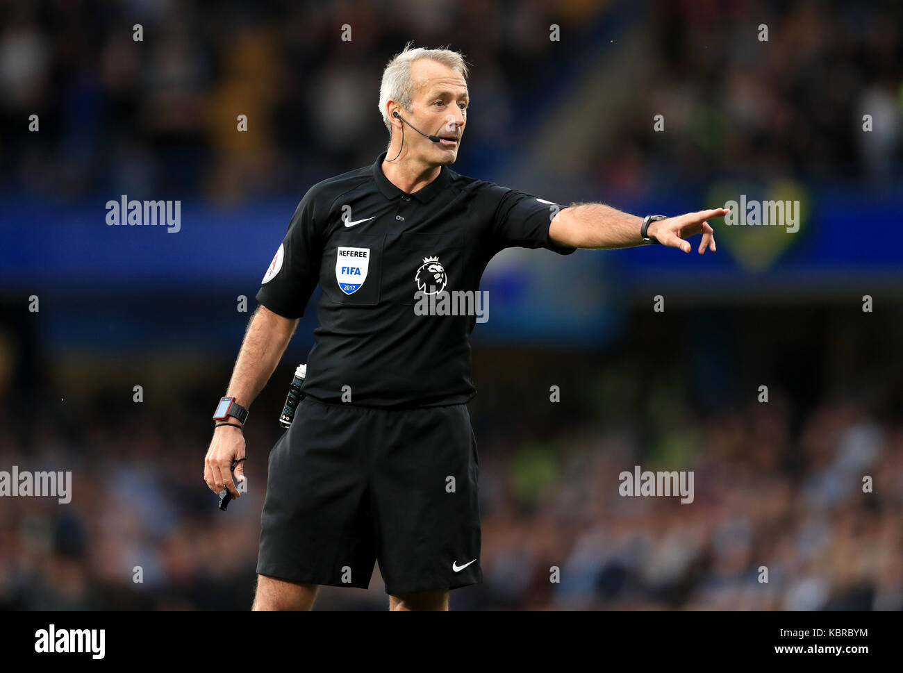 Match referee Martin Atkinson during the Premier League match at ...