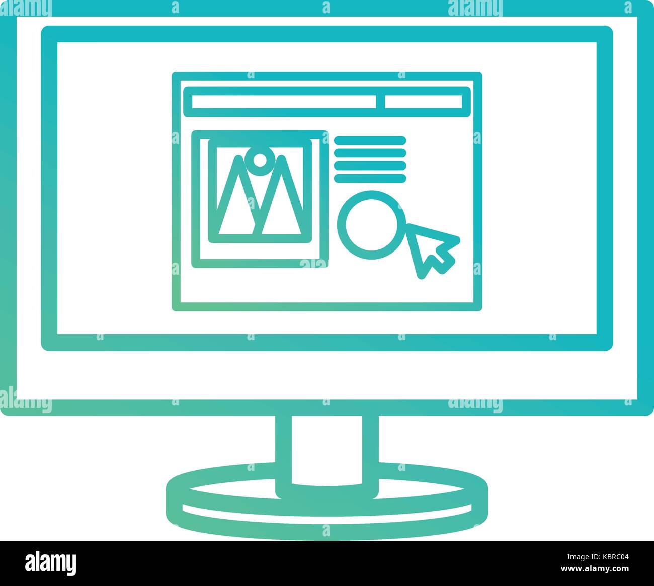 computer icon over white background vector illustration Stock Vector ...