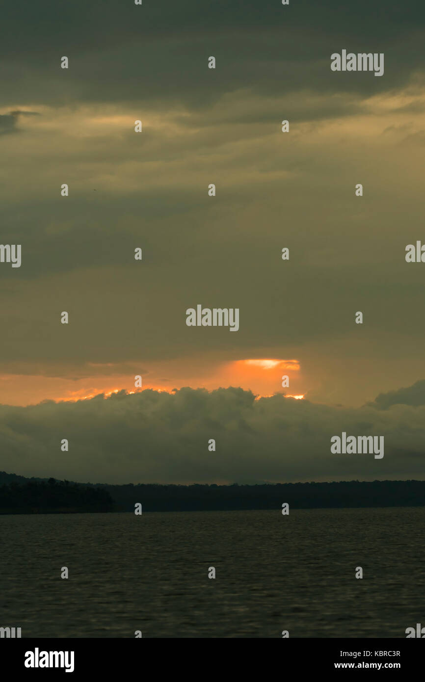 Cloud cover over bhadra dam and tiger reserve Stock Photo - Alamy