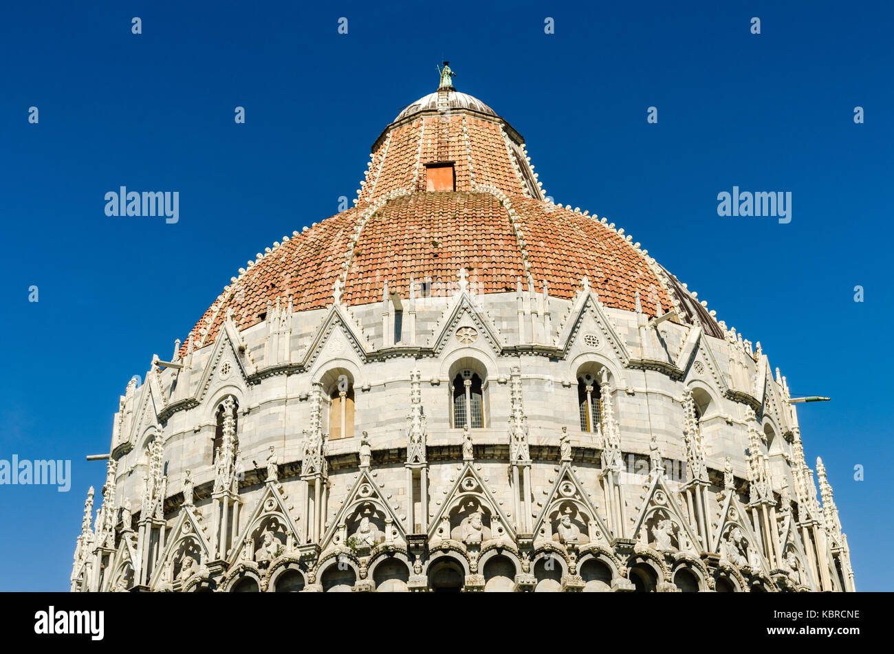 Pisa, Italy: Dome of the Pisa Baptistery of St. John, the largest ...