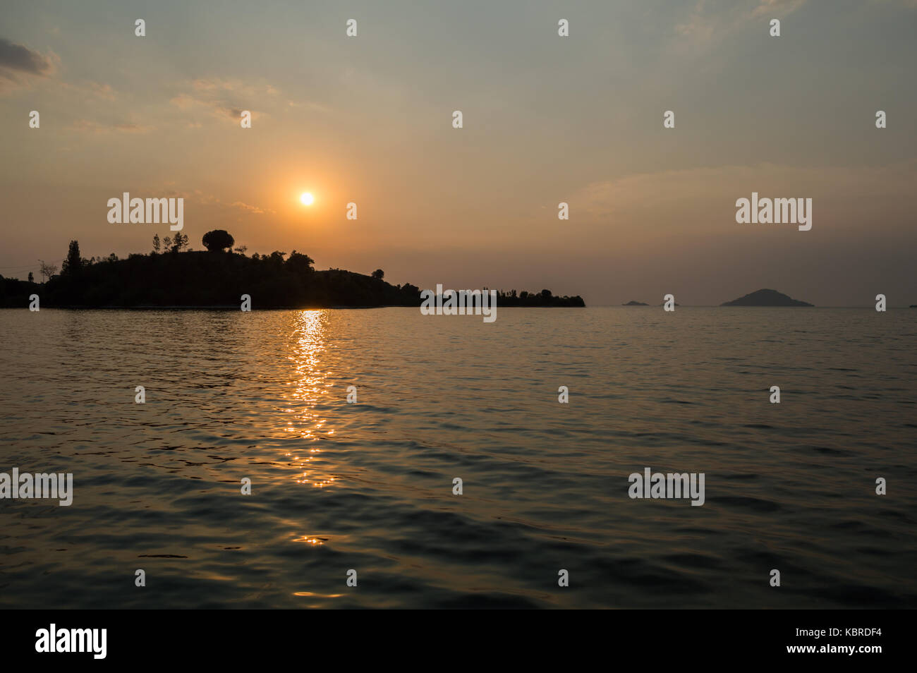 Sunset Boat Ride on Lake Kivu, Kibuye, Rwanda Stock Photo - Alamy