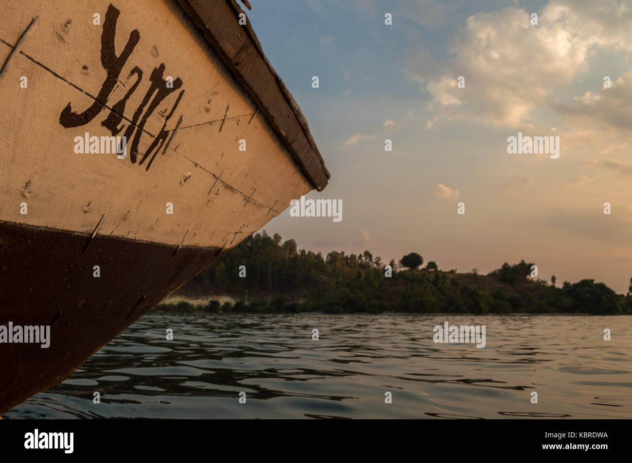Sunset Boat Ride on Lake Kivu, Kibuye, Rwanda Stock Photo - Alamy