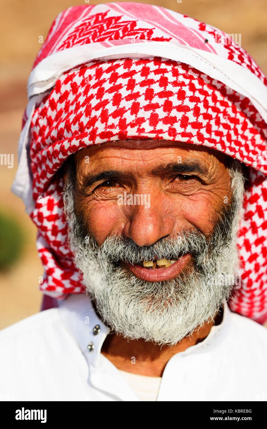 Old Beduin at Feynan Ecolodge, Jordan Stock Photo - Alamy