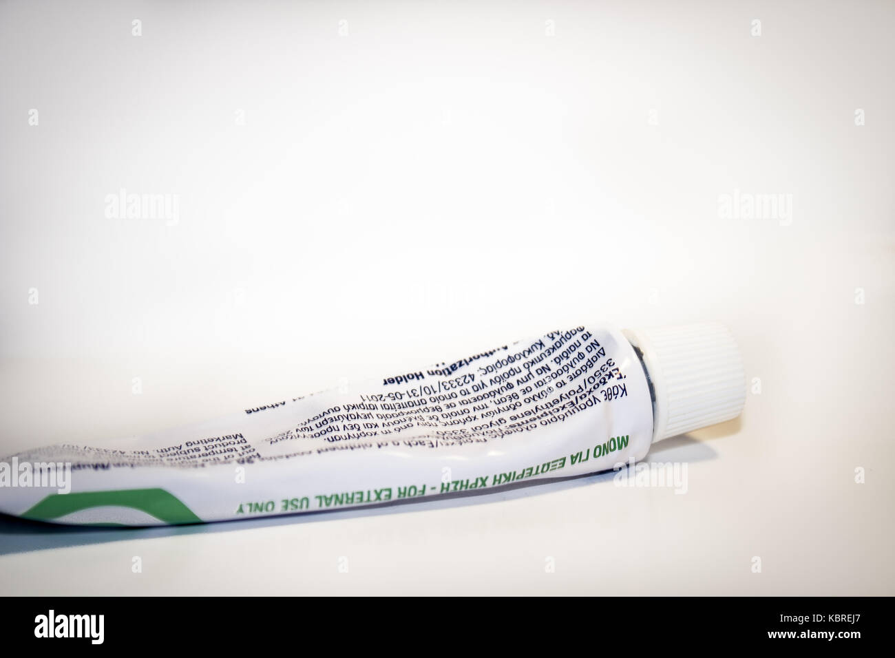 antibiotics and medicine ointment isolated on a white background studio ...