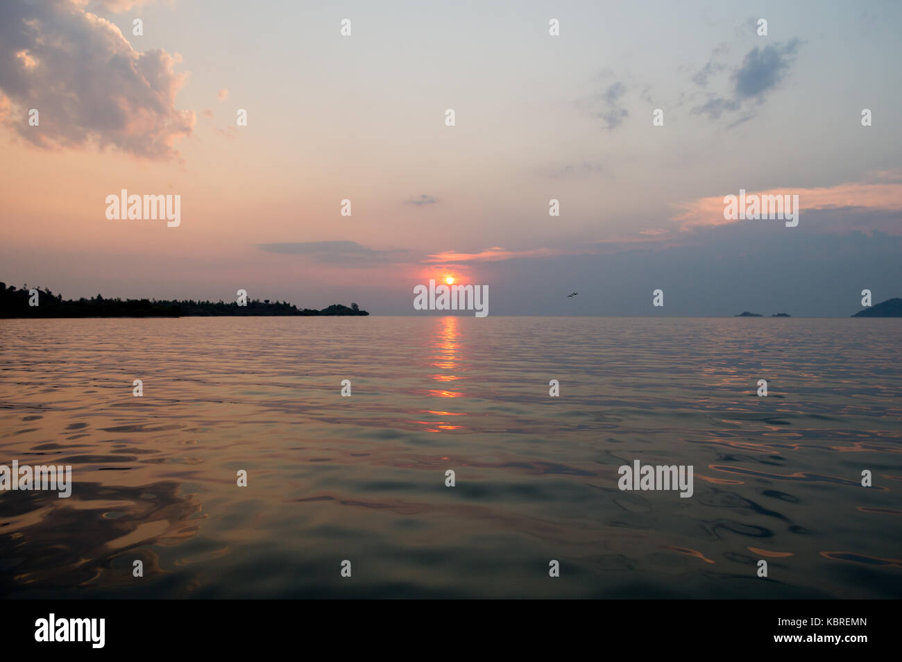 Sunset Boat Ride on Lake Kivu, Kibuye, Rwanda Stock Photo - Alamy
