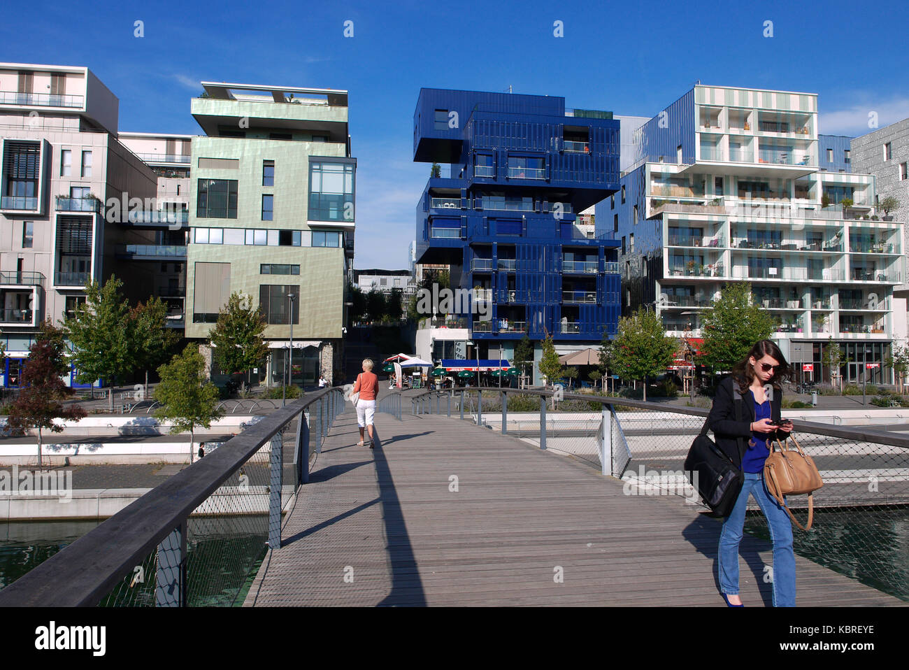 Confluence area, a district turned to the future, Lyon (France Stock ...