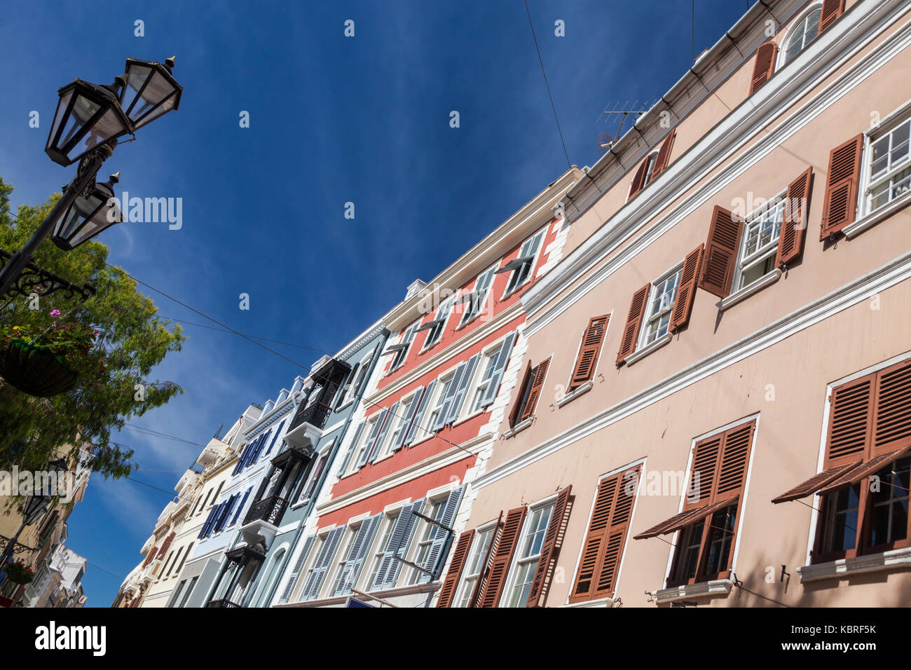 Colorful architecture of Gibraltar. Gibraltar Stock Photo - Alamy