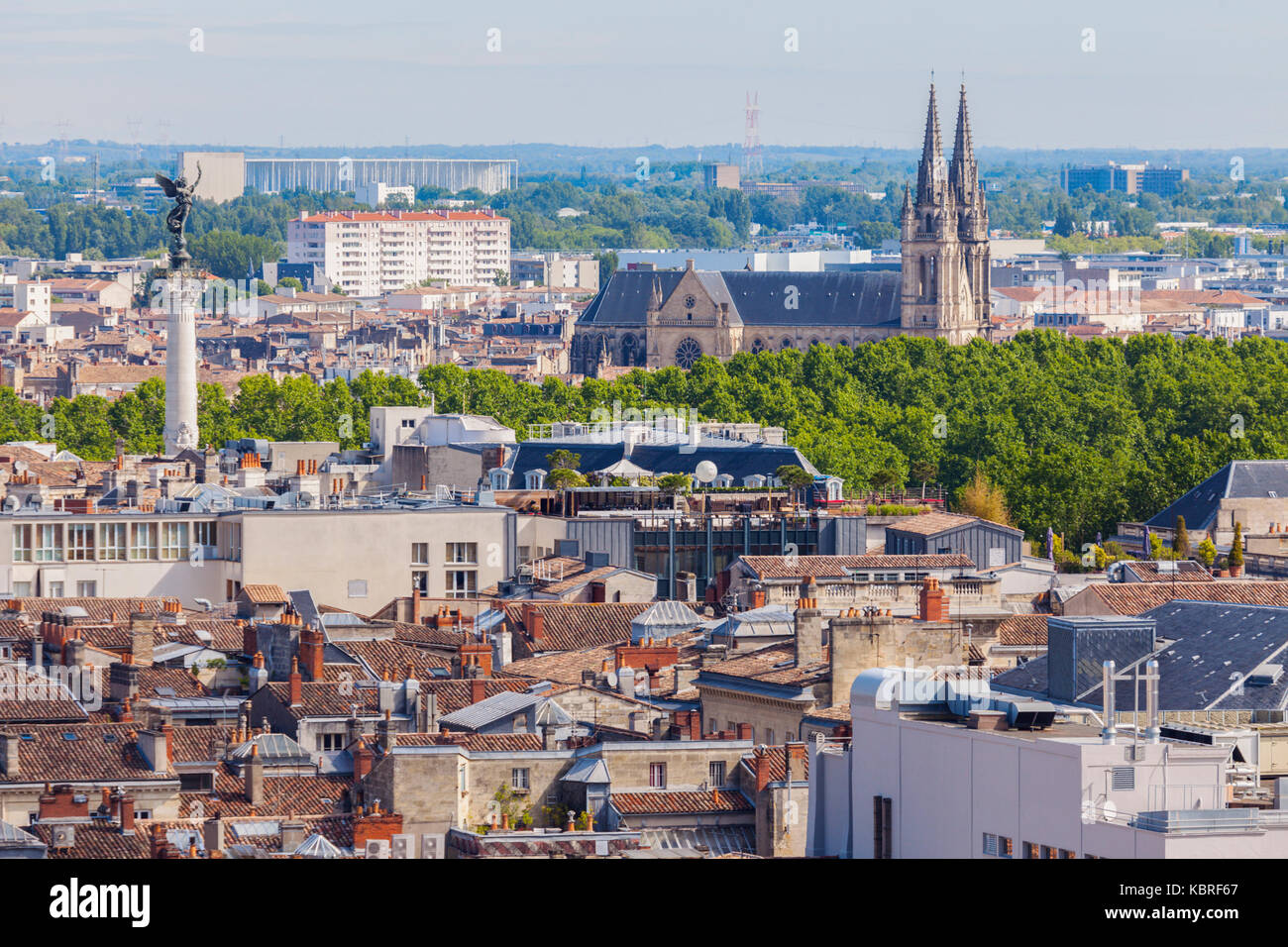 Aerial panorama of Bordeaux. Bordeaux, Nouvelle-Aquitaine, France Stock ...