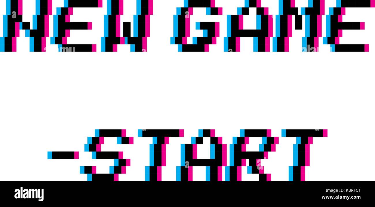Vector 8 bit New game Stock Vector Image & Art - Alamy