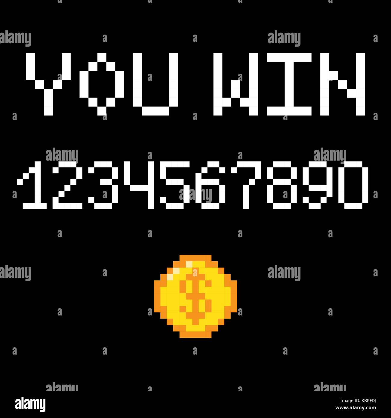 Vector 8 bit You win Stock Vector Image & Art - Alamy