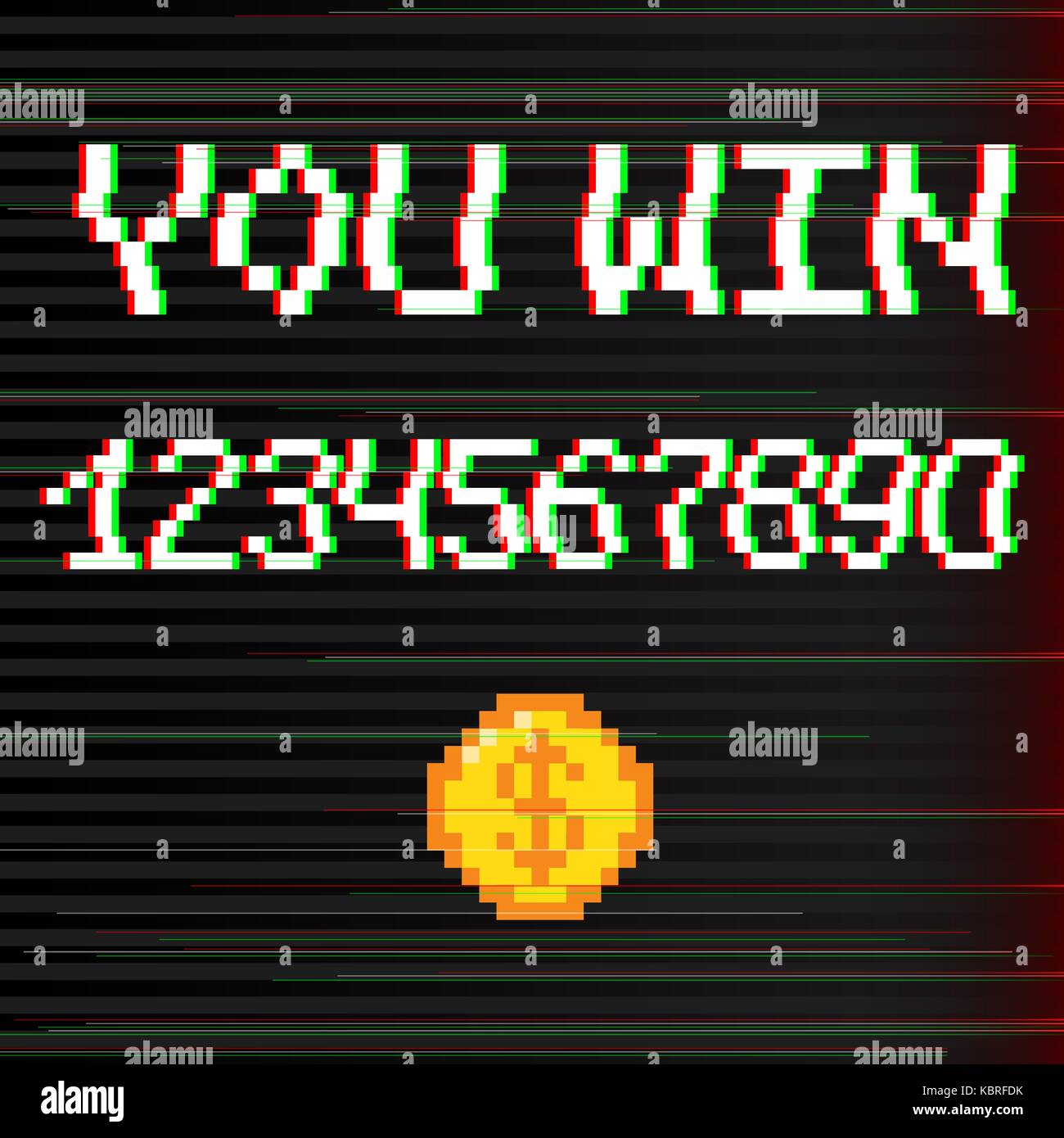 Vector 8 bit You win Stock Vector Image & Art - Alamy