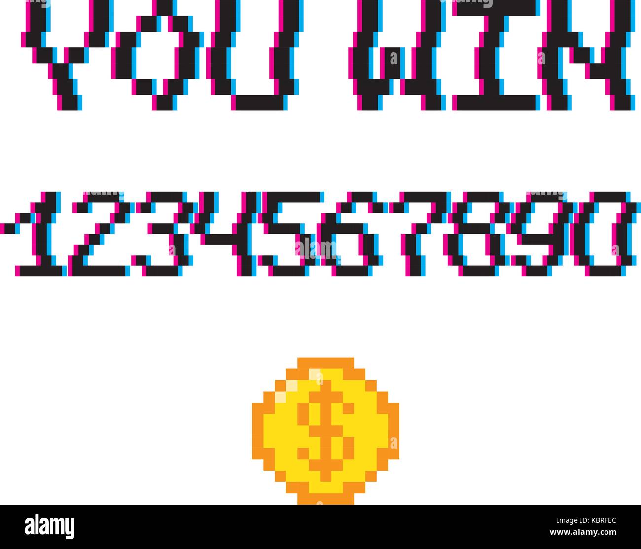 Vector 8 bit You win Stock Vector Image & Art - Alamy