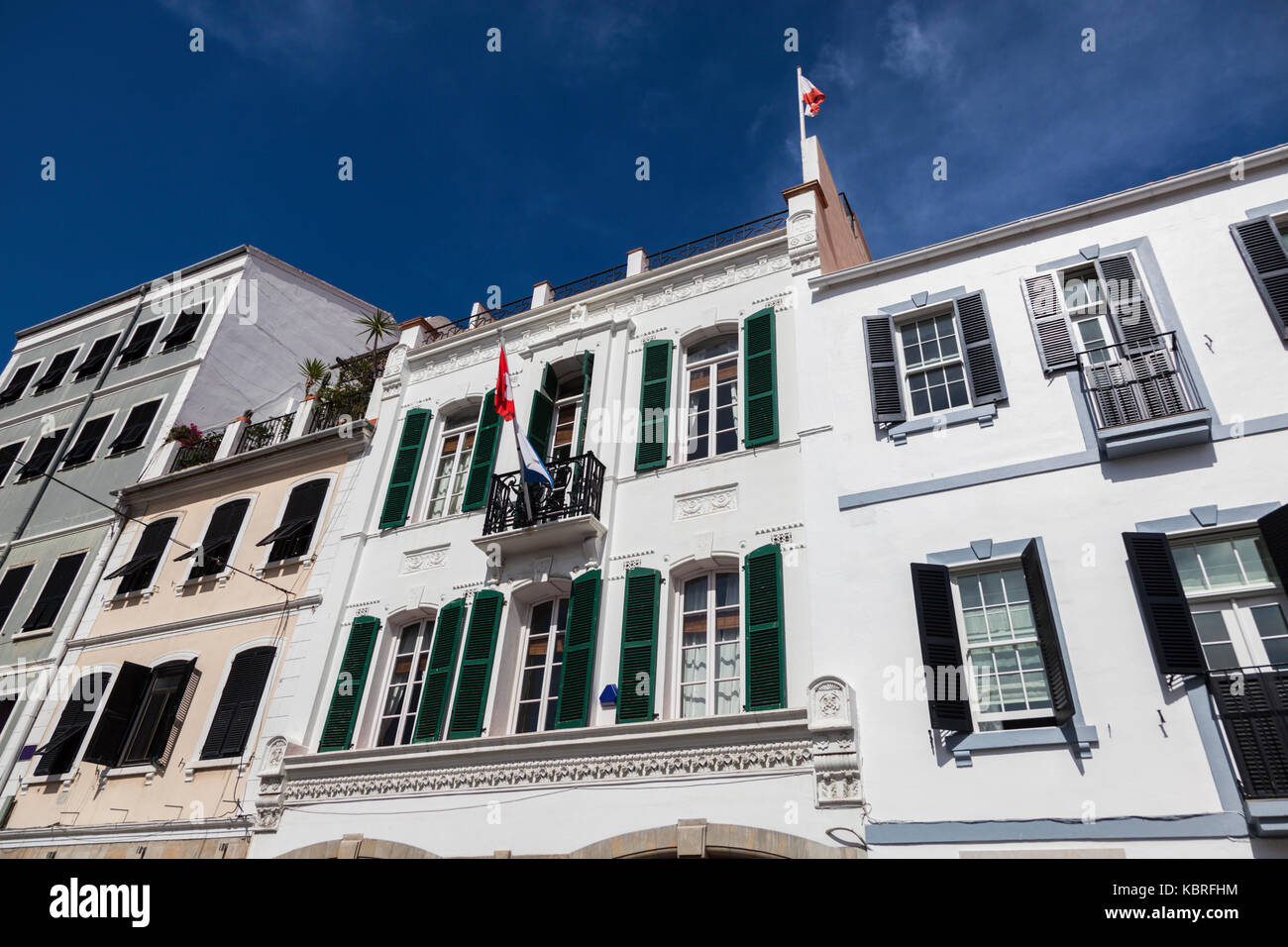 Architecture of Gibraltar seen during afternoon. Gibraltar Stock Photo ...