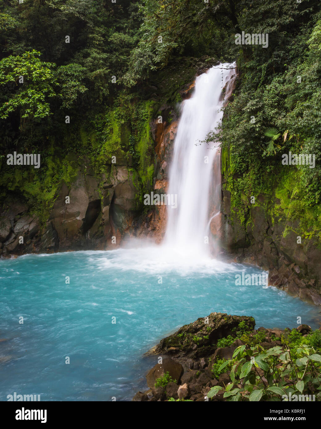 Beautiful waterfall in northern Costa Rica inside the Tenorio National ...