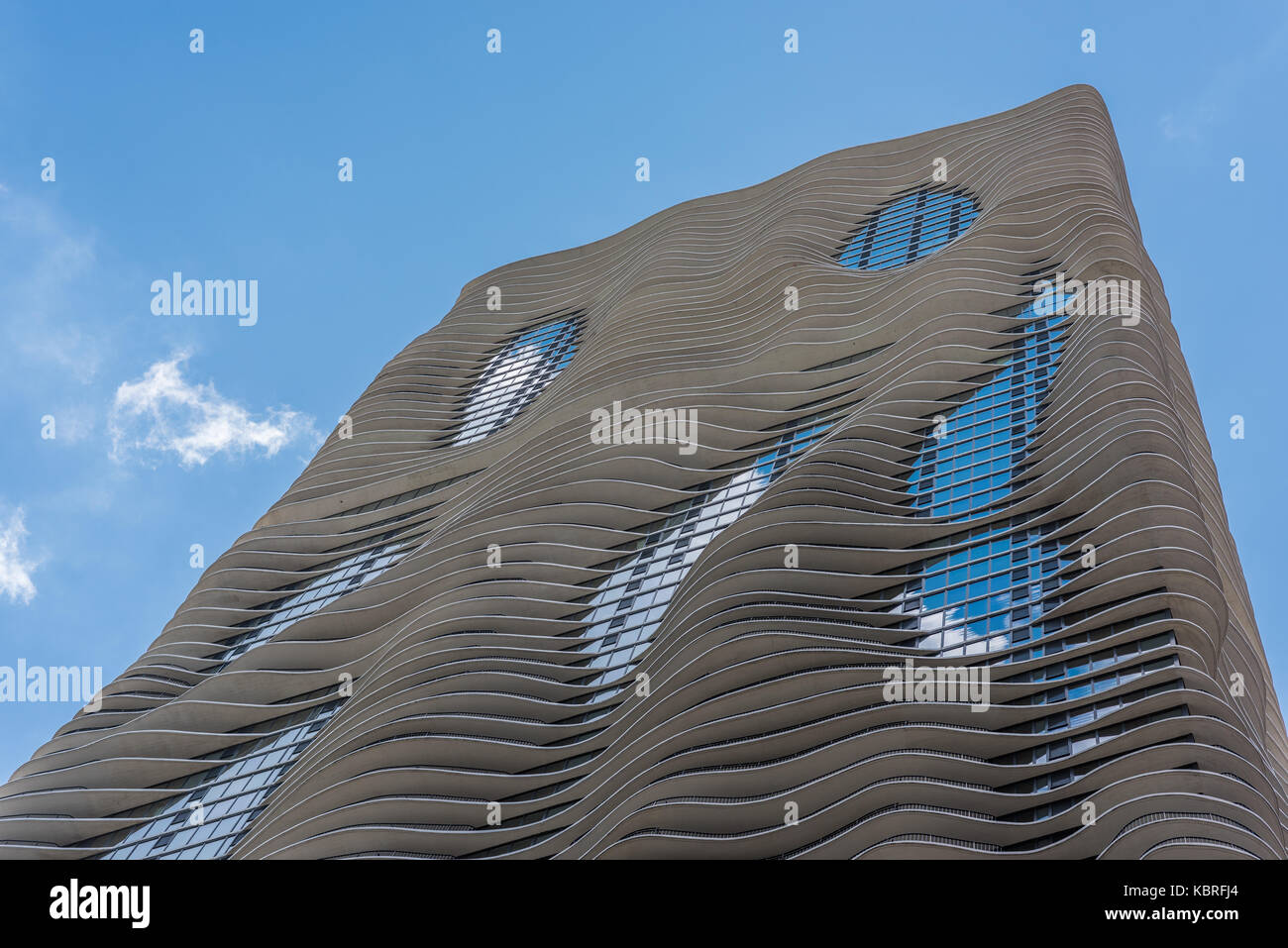 Exterior detail of Aqua Tower designed by Studio Gang Stock Photo - Alamy