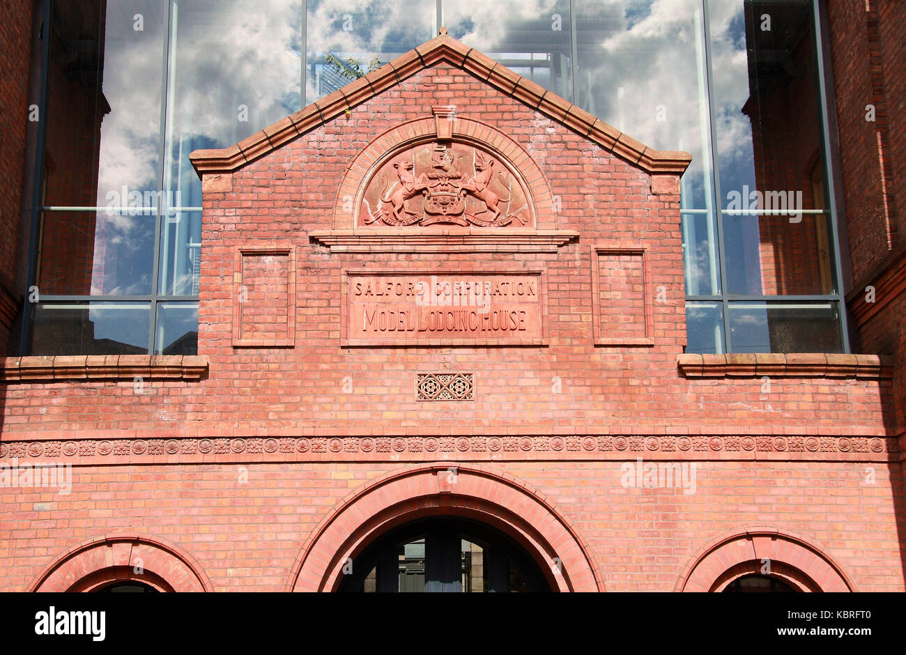Salford Corporation Model Lodging House building Stock Photo - Alamy