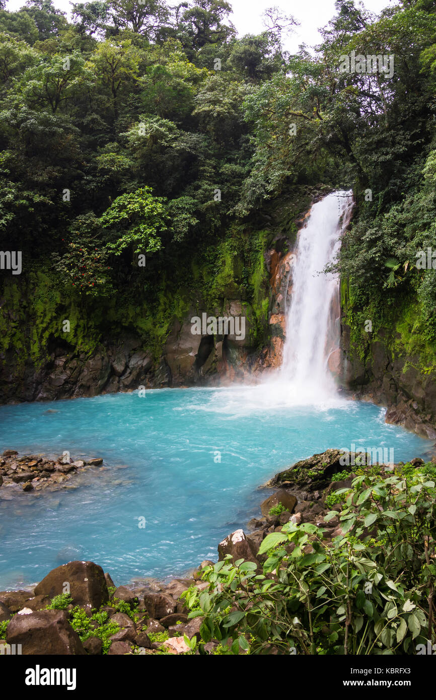 Beautiful waterfall in northern Costa Rica inside the Tenorio National ...