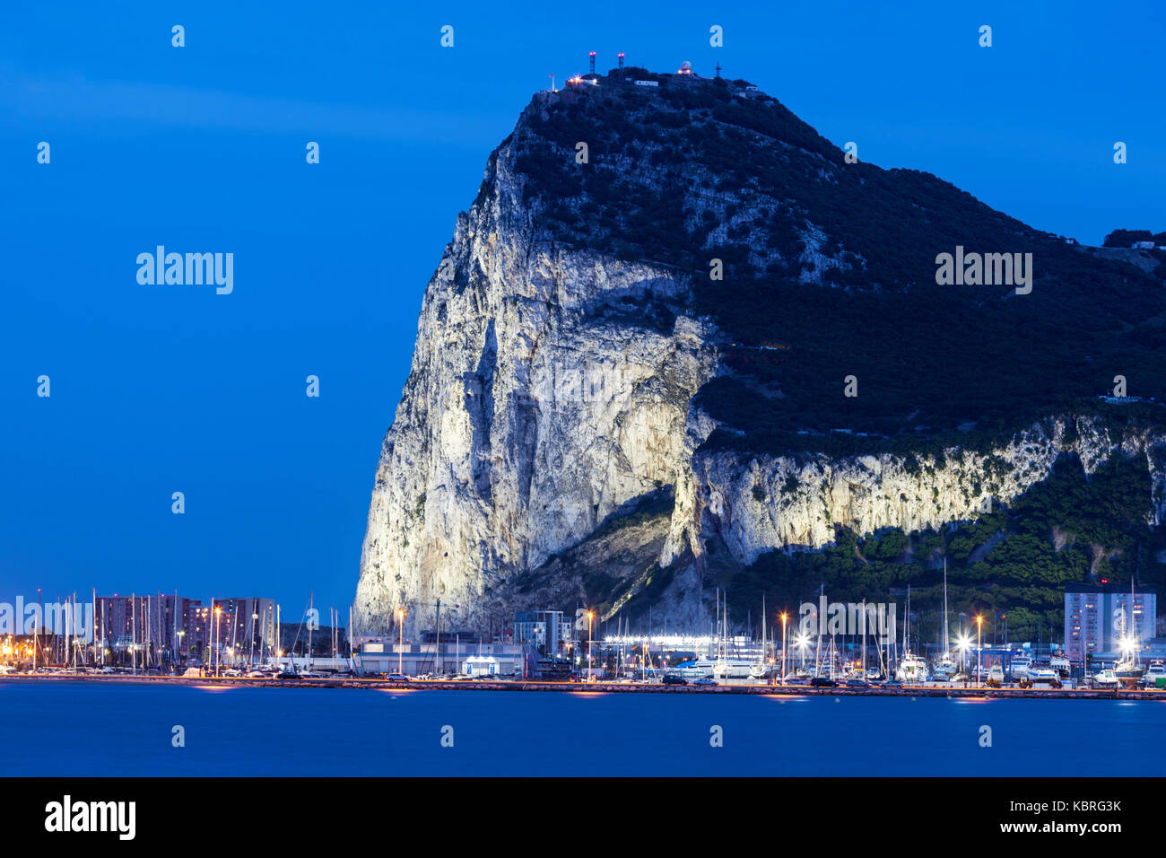 Panorama of Gibraltar seen from La Linea de la Concepcion. La Linea de ...