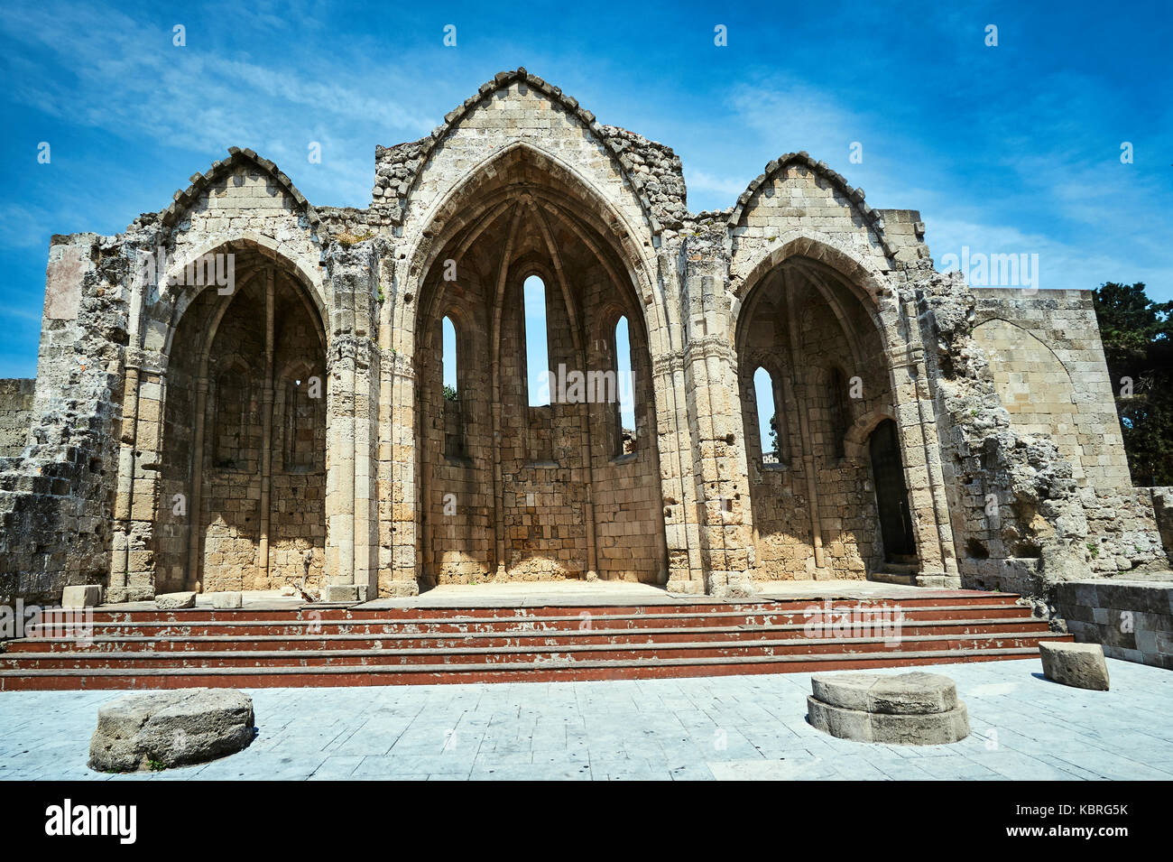 Ruins of a medieval church in the city of Rhodes Stock Photo - Alamy