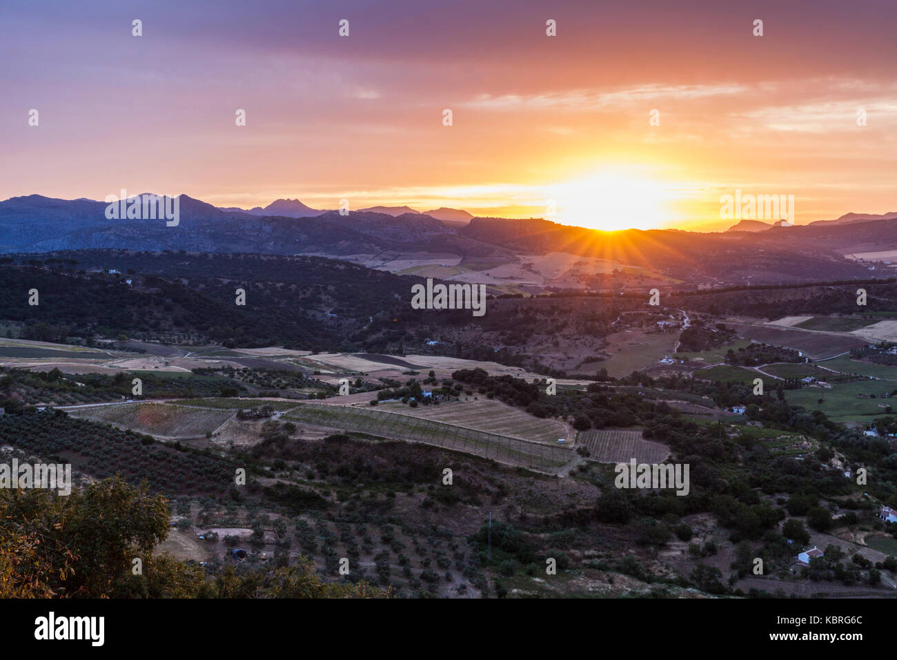Landscape of Ronda area. Ronda, Andalusia, Spain Stock Photo - Alamy
