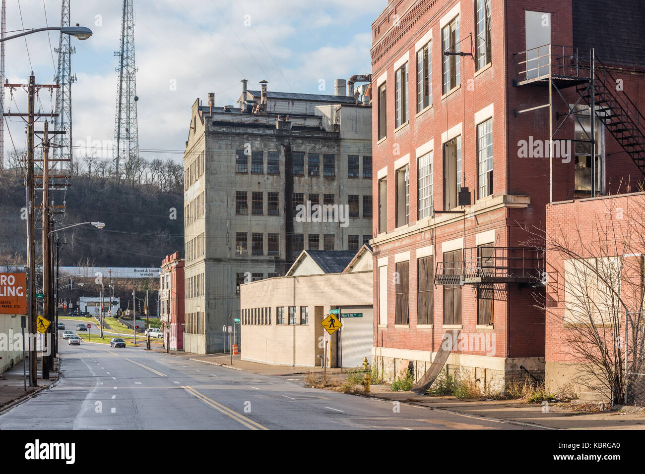 Historic industrial buildings on Beekman Street in the South Fairmount ...