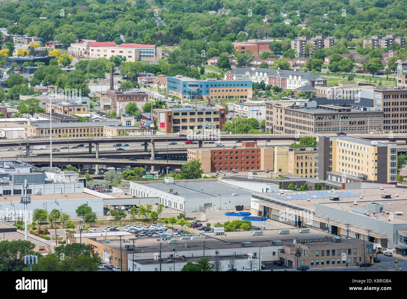 Aerial view of North Loop area Stock Photo - Alamy
