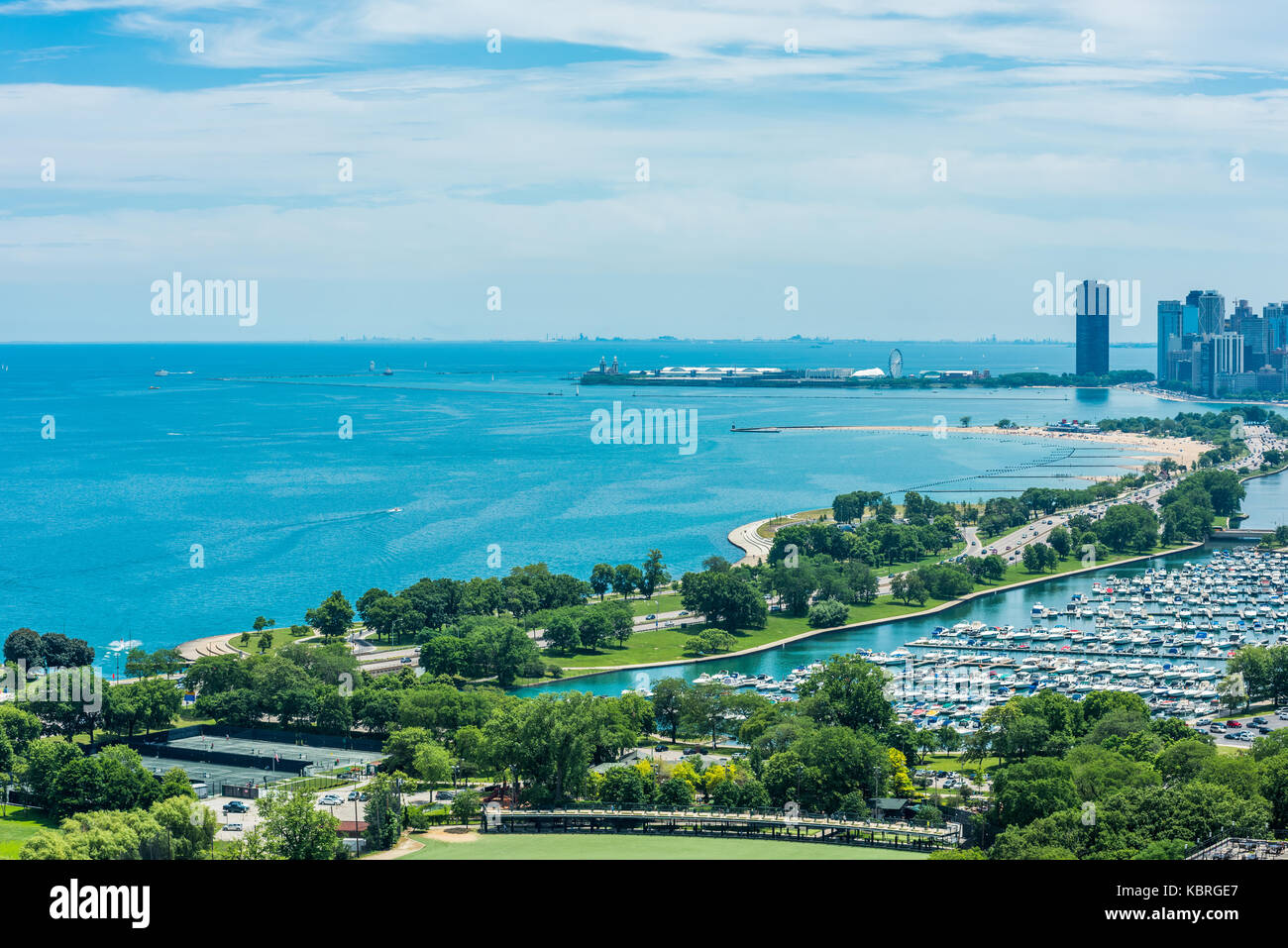 Chicago aerial highway hi-res stock photography and images - Alamy