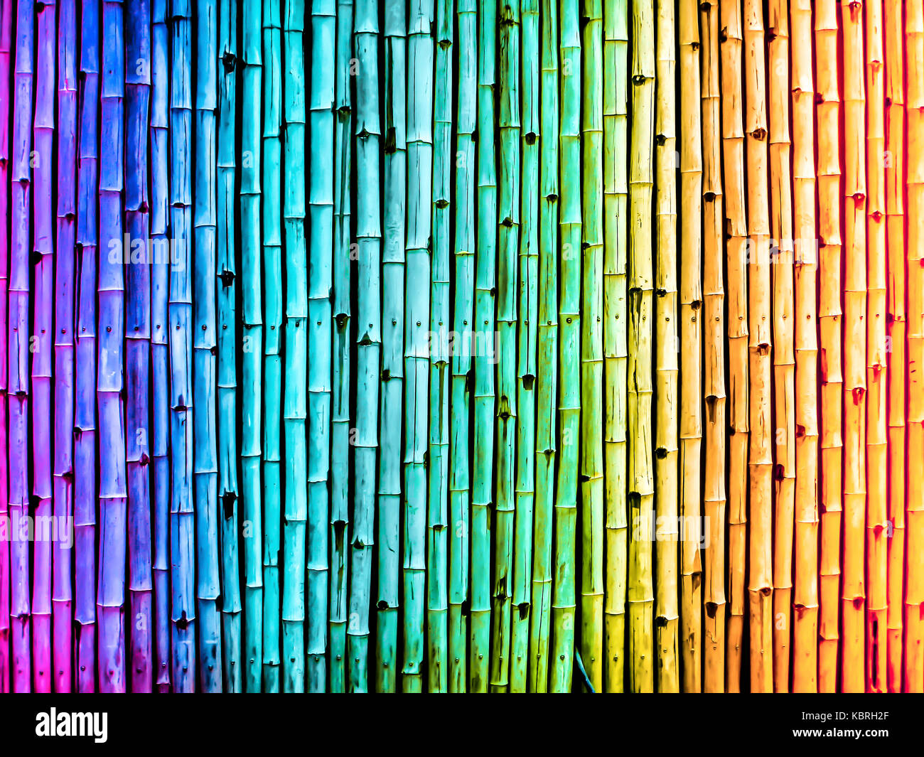 bamboo fence vintage gradient rainbow from nature Stock Photo - Alamy