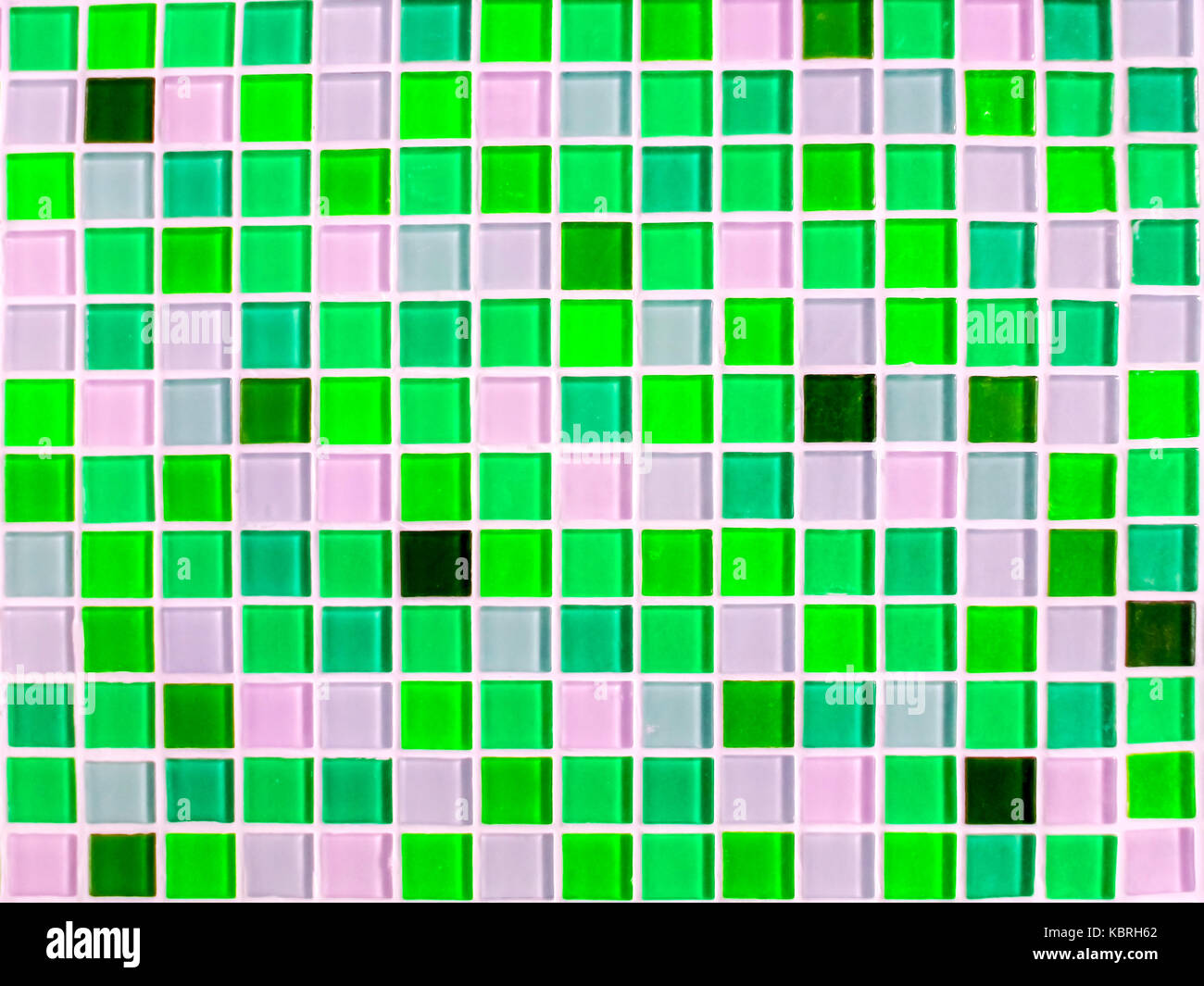 mosaic wall tile blue green tone color closeup Stock Photo - Alamy