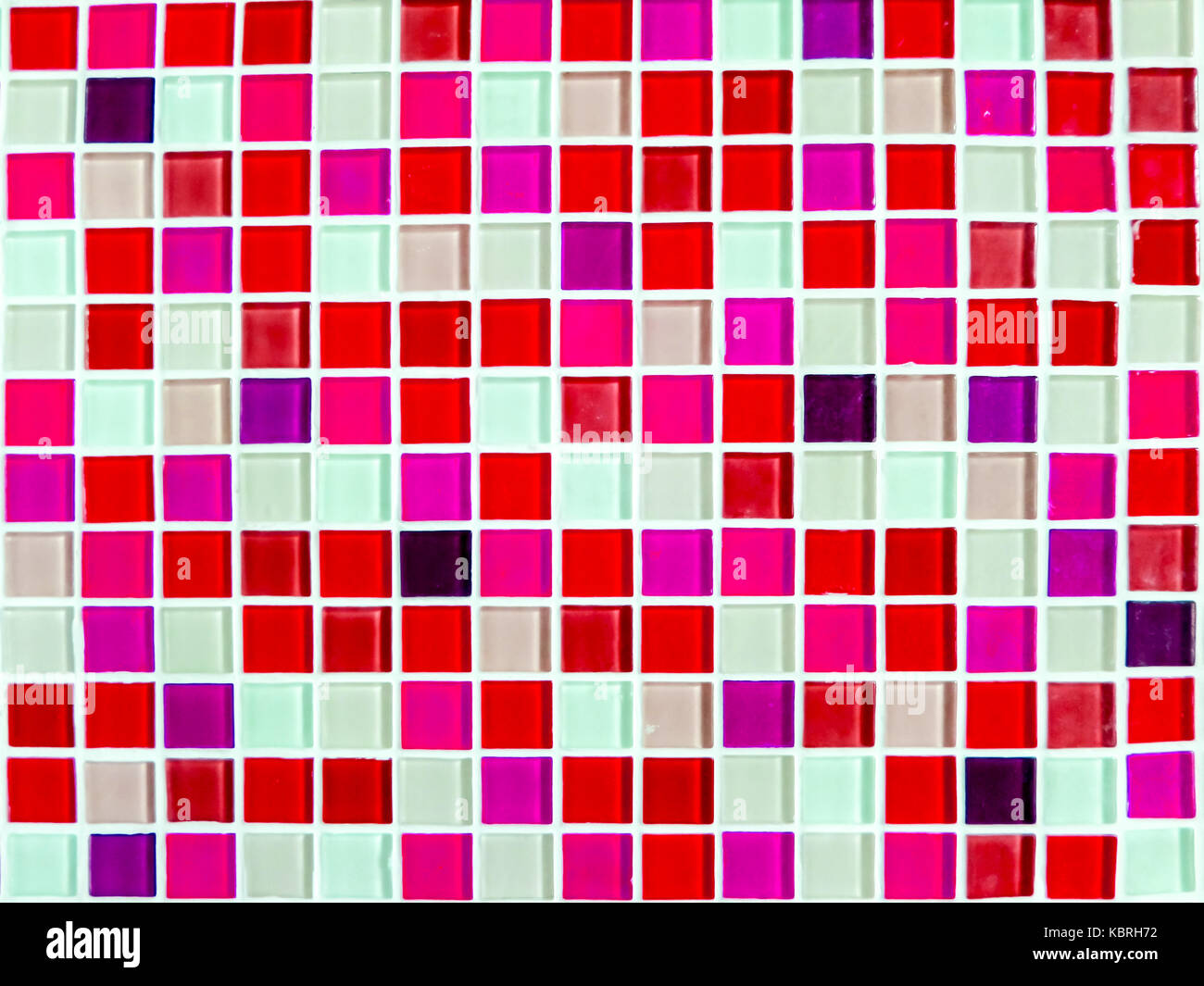 mosaic wall tile magenta pink tone color closeup Stock Photo - Alamy