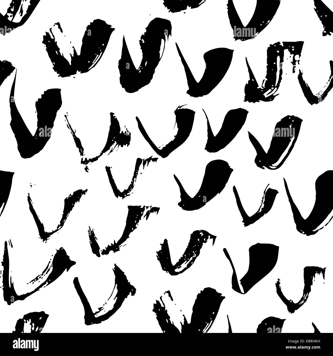 Seamless handdrawn background. Grunge ink texture with check marks ...