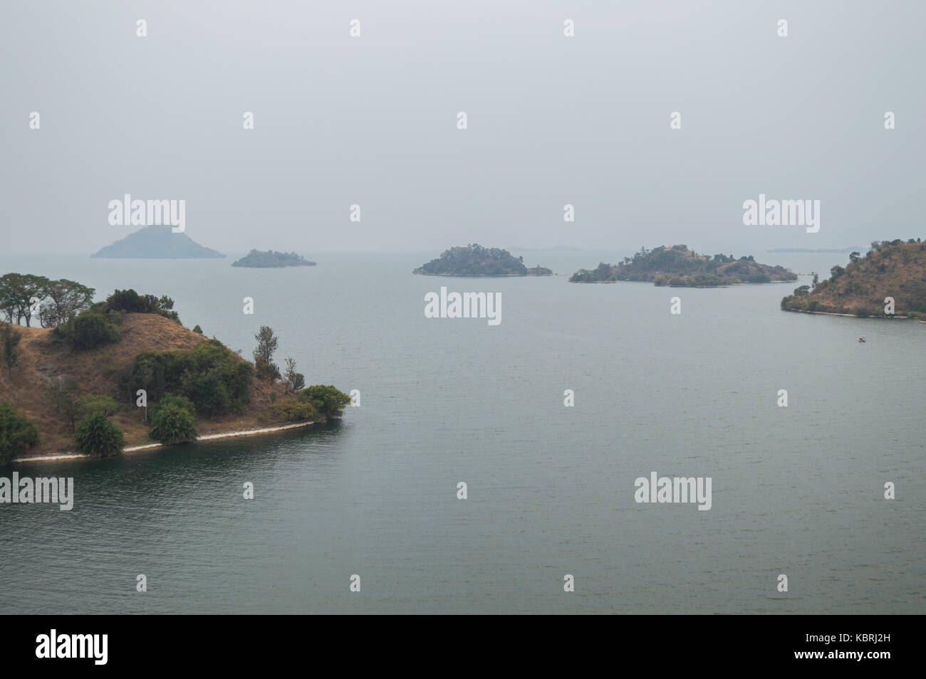 Hiking around Lake Kivu with View onto Peninsula and Islands, Kibuye ...
