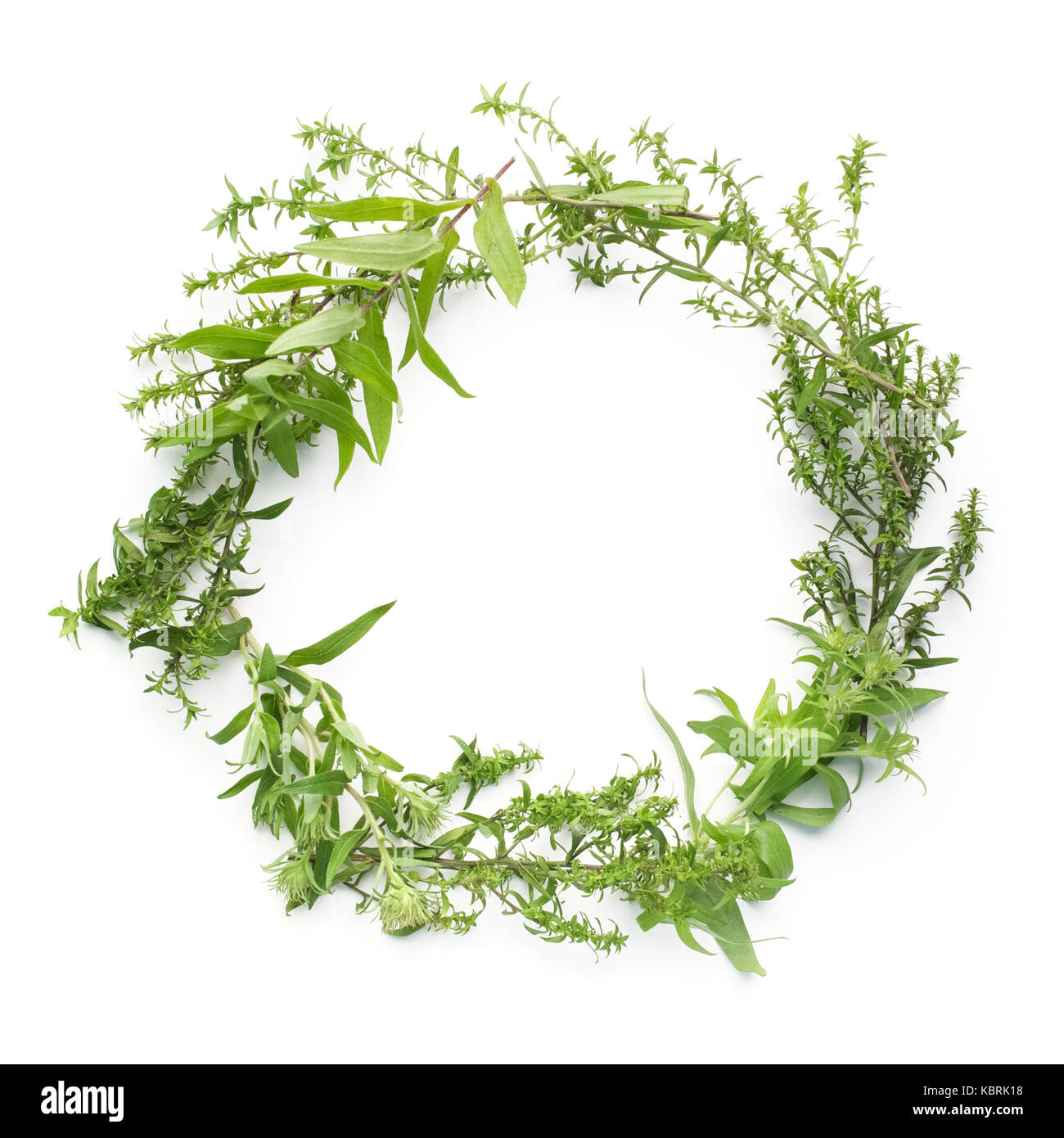 Beautiful round frame flowers Cut Out Stock Images & Pictures - Alamy