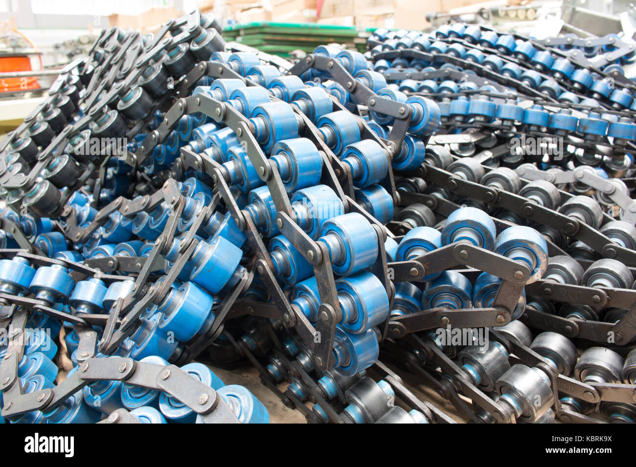 The Old Chain conveyor line at factory Stock Photo - Alamy