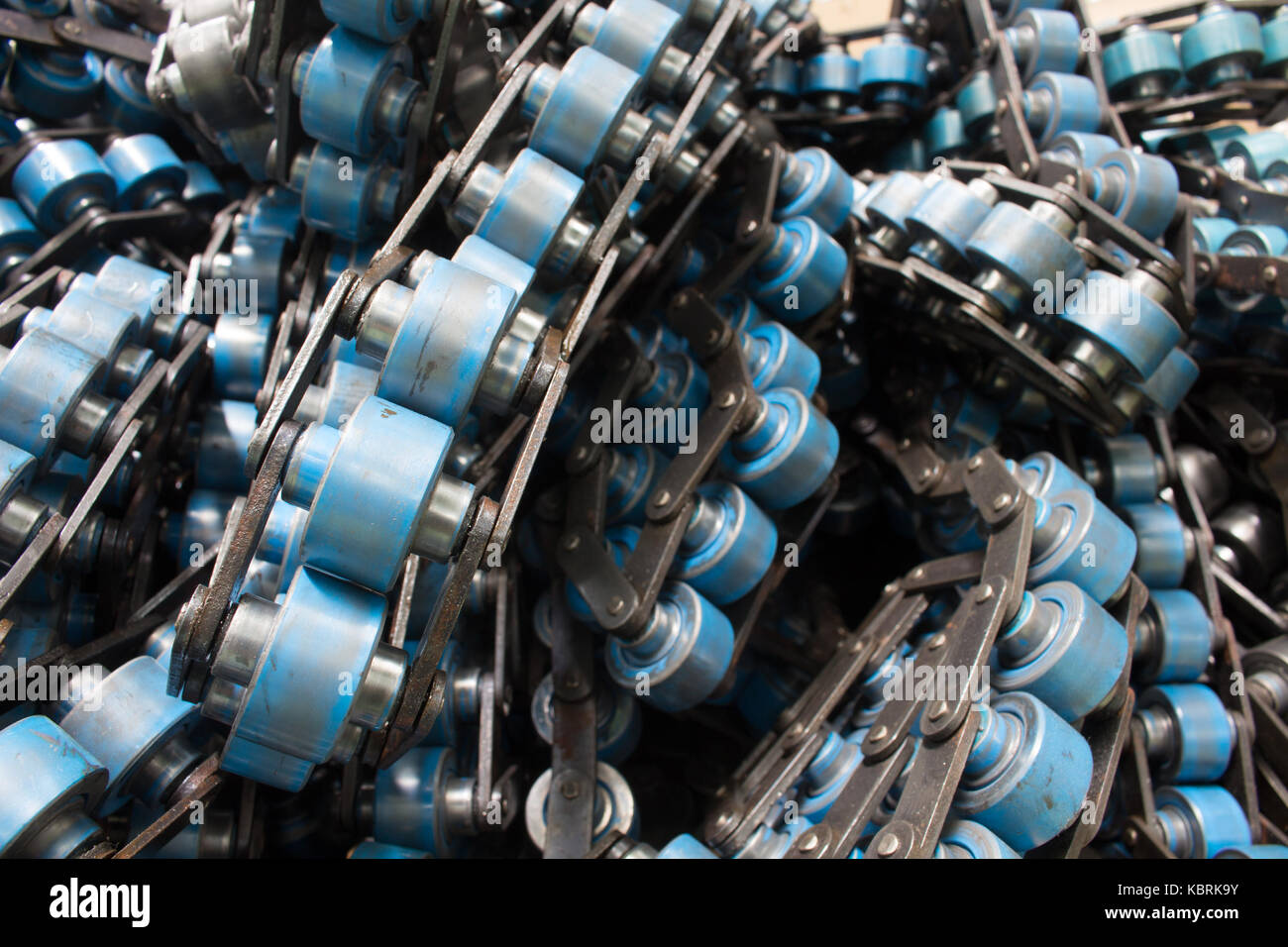 The Old Chain conveyor line at factory Stock Photo - Alamy