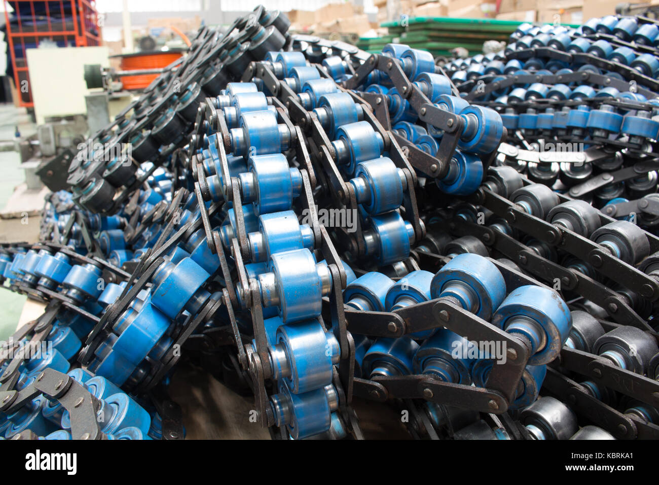The Old Chain conveyor line at factory Stock Photo - Alamy