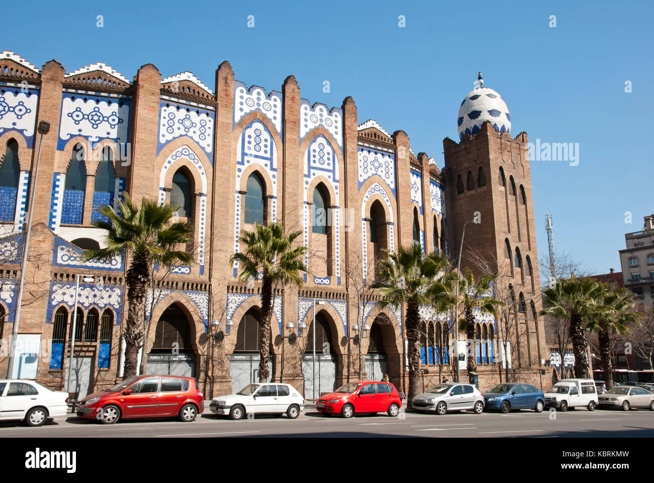 Bull ring, Plaza de Toros in Barcelona, Catalonia, Spain Stock Photo ...