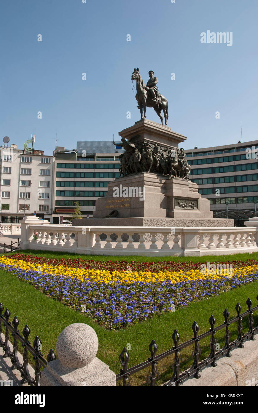 The monument of Tsar Alexander II of Russia in Sofia, Bulgaria Stock ...