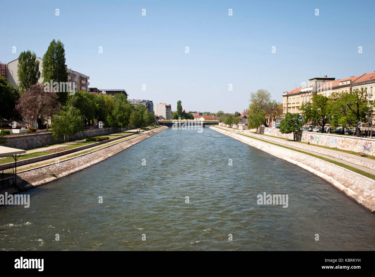 Nisava river in the city of Nis, Serbia Stock Photo - Alamy
