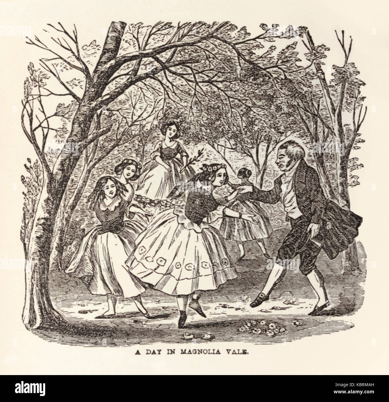 ‘A day in Magnolia Vale’ frontispiece illustration from ‘Eoline; or ...