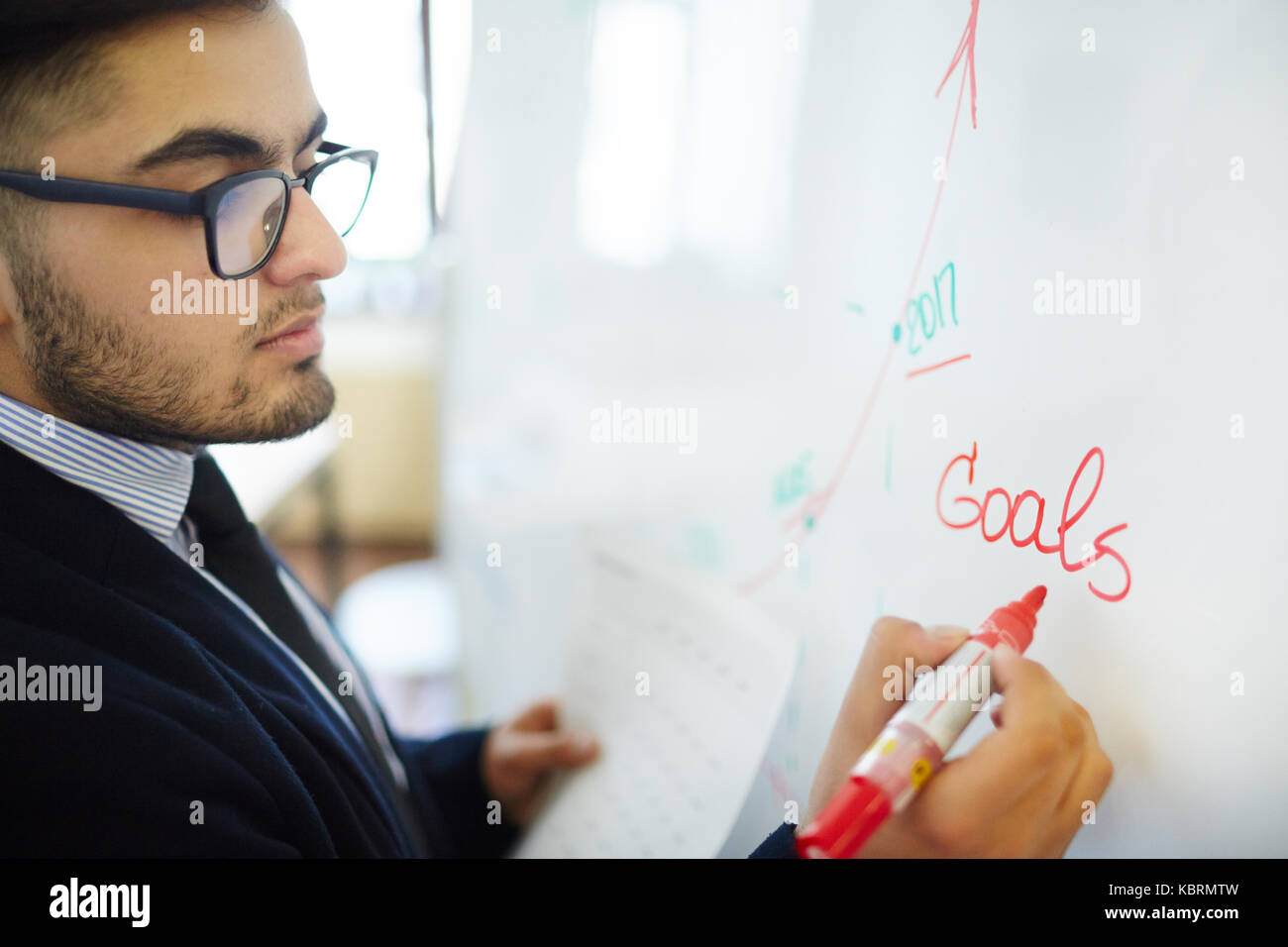 Pointing out goals Stock Photo - Alamy