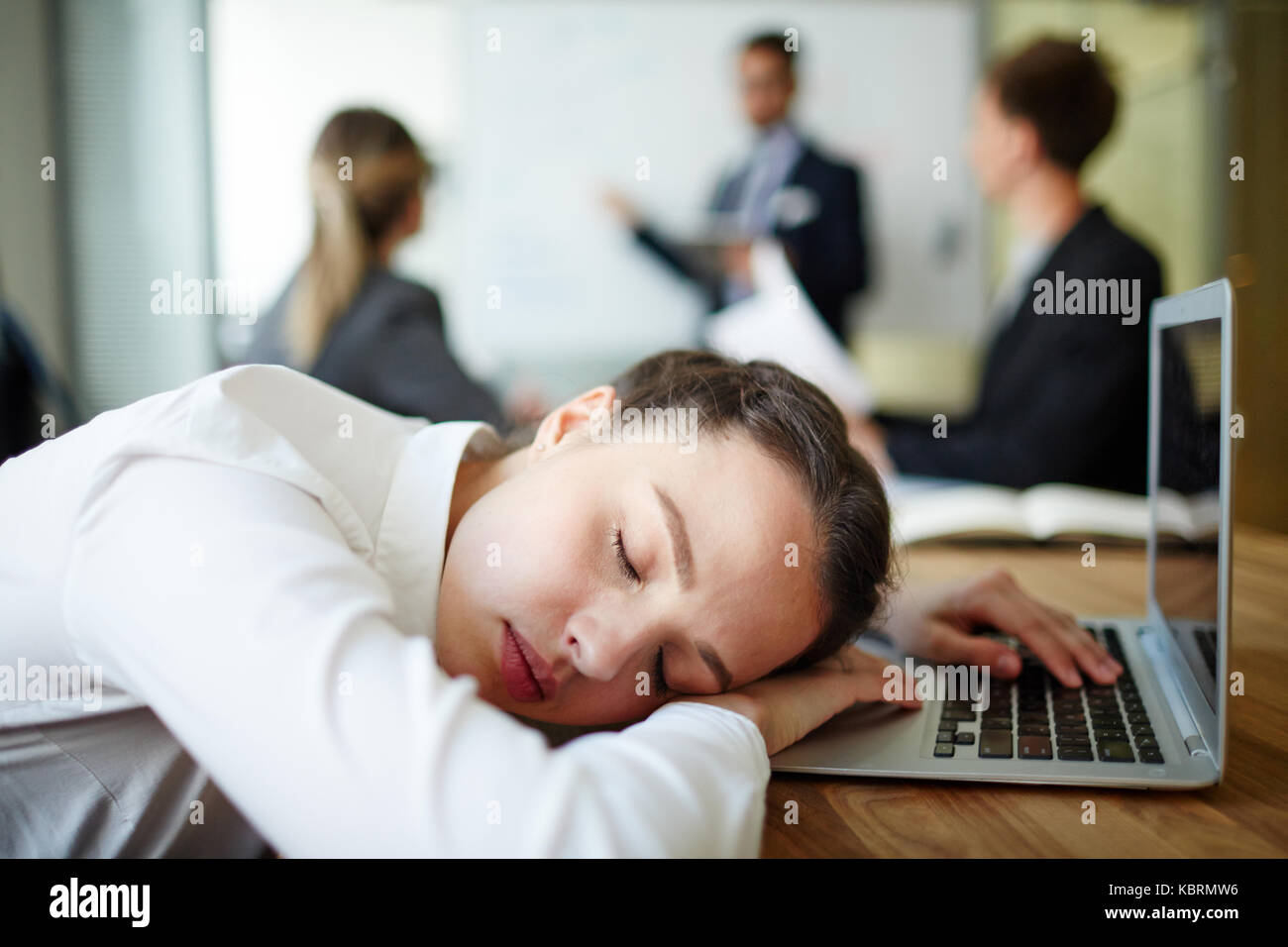 Sleeping at work Stock Photo - Alamy