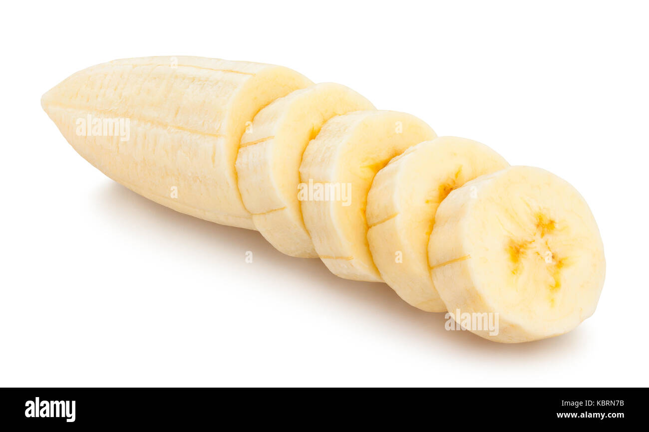 sliced banana path isolated Stock Photo - Alamy