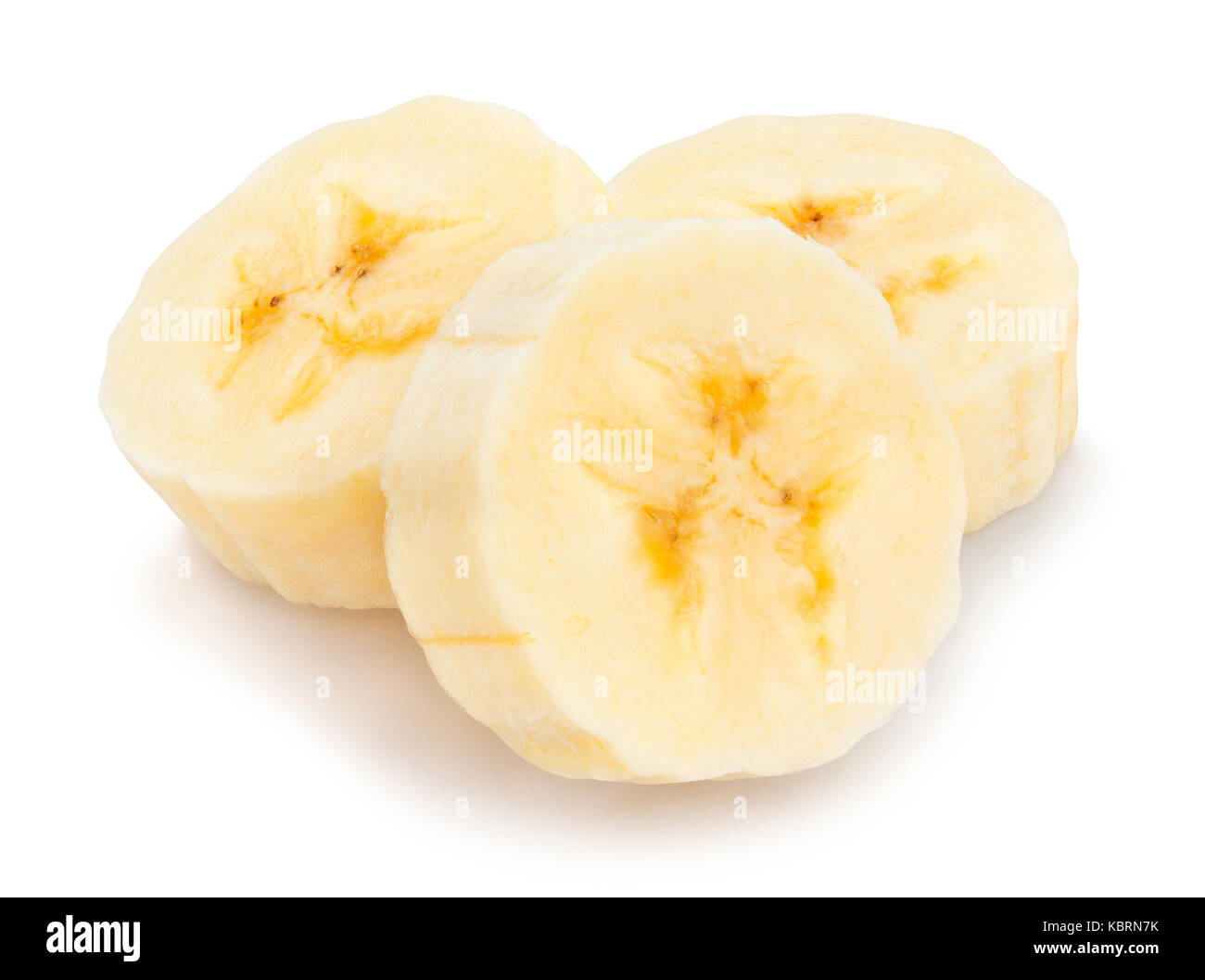 sliced banana path isolated Stock Photo - Alamy