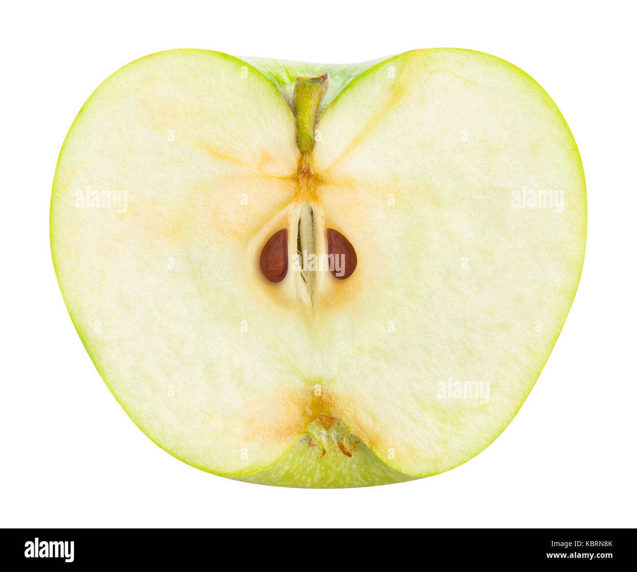 Halved green apple hi-res stock photography and images - Alamy