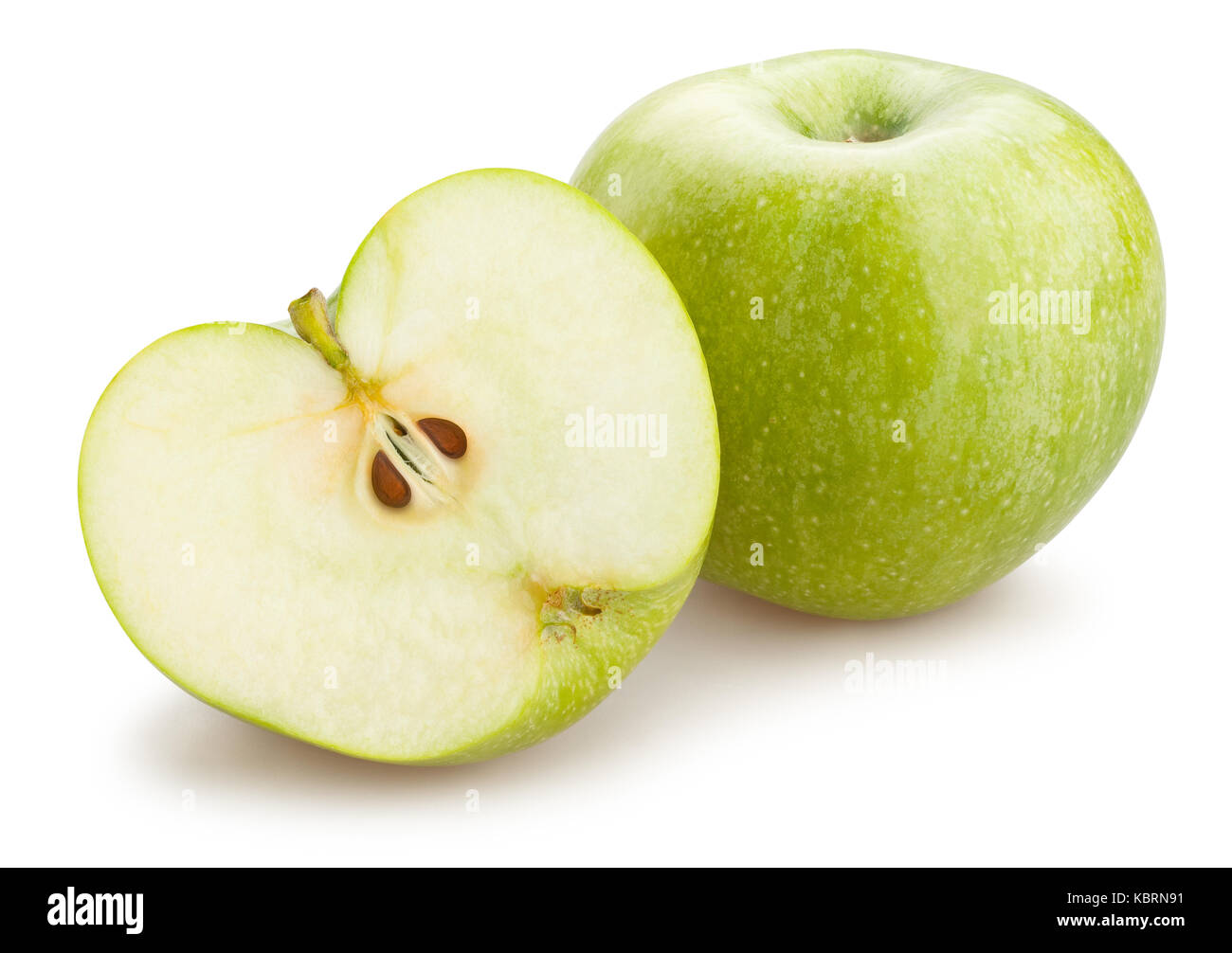 Halved green apple hi-res stock photography and images - Alamy