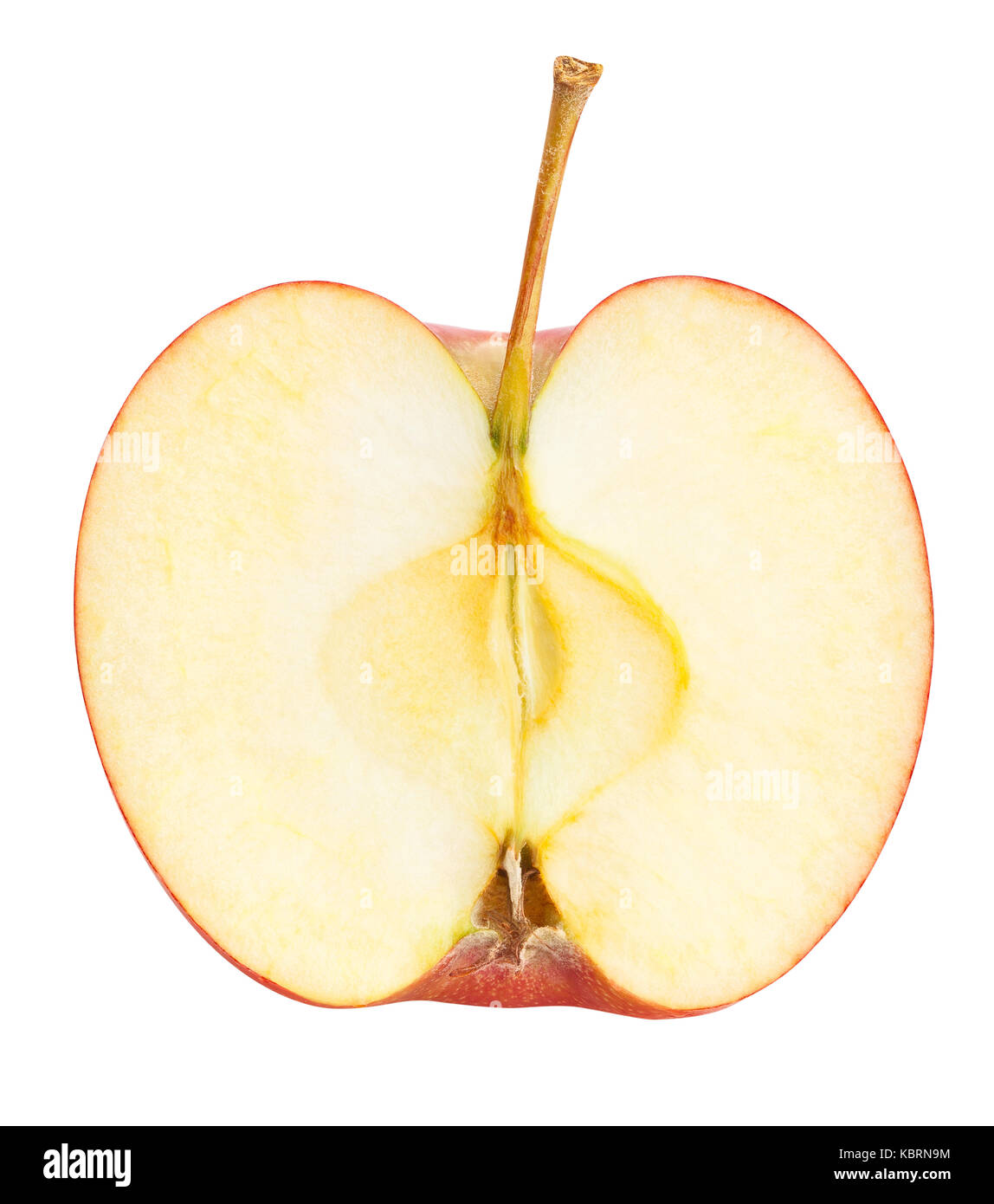 sliced red apple path isolated Stock Photo - Alamy