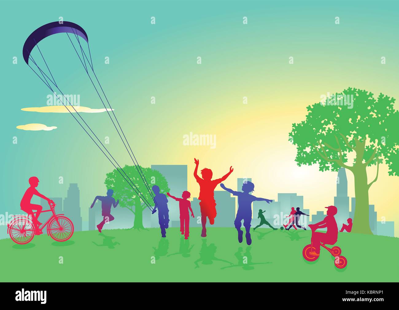 Fun kids are playing Stock Vector Image & Art - Alamy